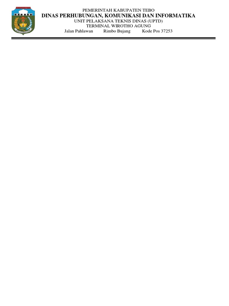 Kop Surat Dinas Perhubungan | PDF