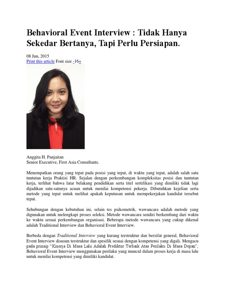 Behavioral Event Interview | PDF