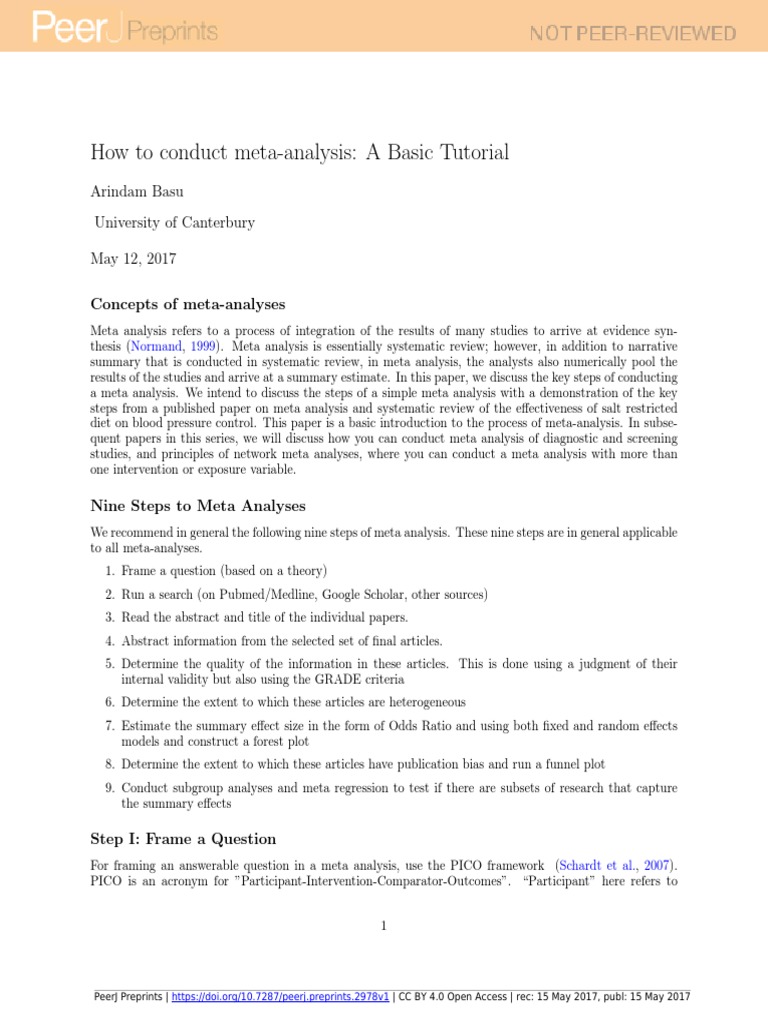How To Conduct Meta Analysis | PDF | Meta Analysis | Effect Size