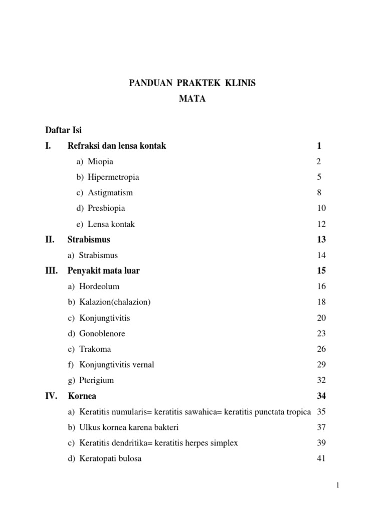 PPK Mata DAFTAR ISI | PDF