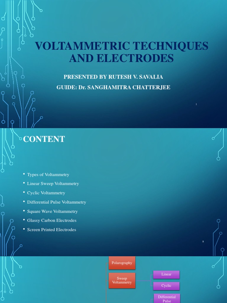 Overview of Voltammetric Techniques | PDF | Electrochemistry ...
