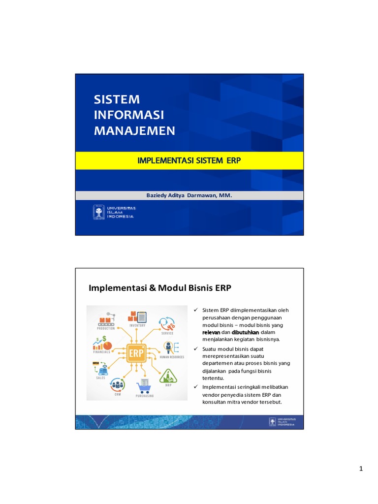 10-Implementasi Sistem ERP PDF | PDF