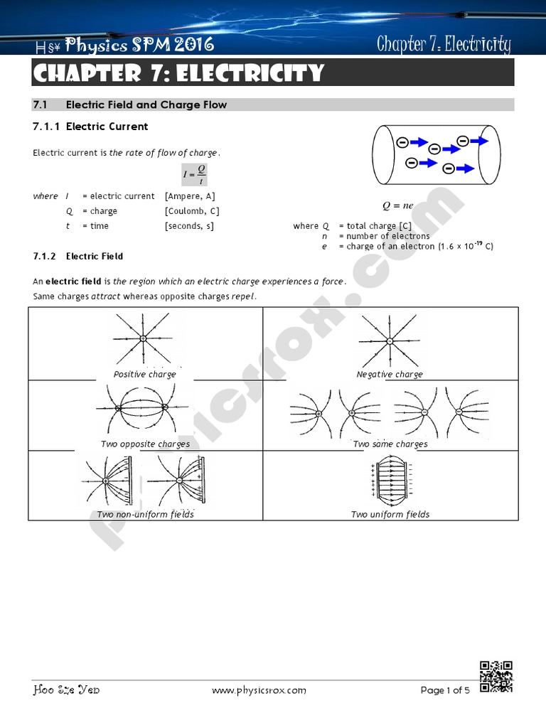 CHAPTER 7 Electricity 2016 | PDF | Electrical Resistance And ...