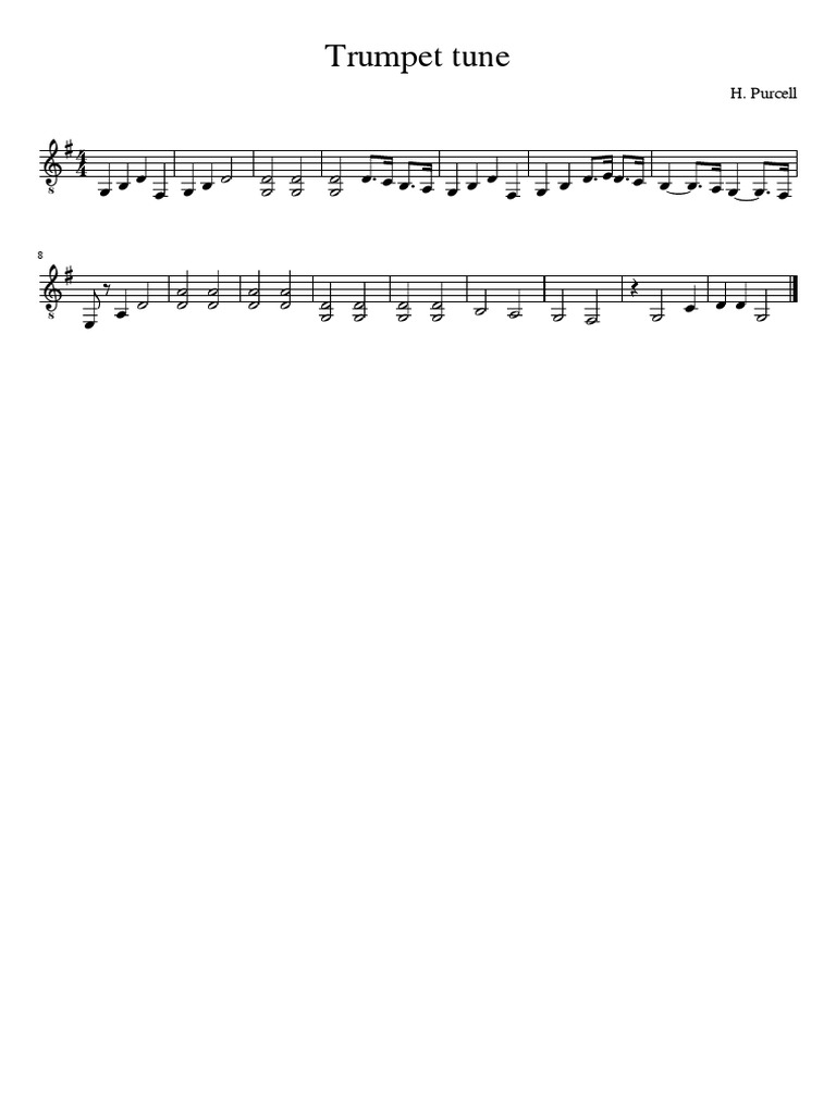 Trumpet Tune: H. Purcell | PDF