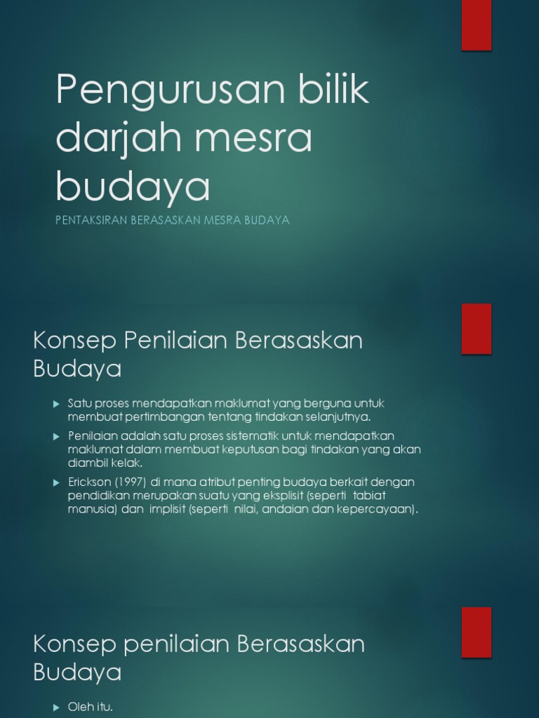 7.3 Pengurusan Bilik Darjah Mesra Budaya | PDF