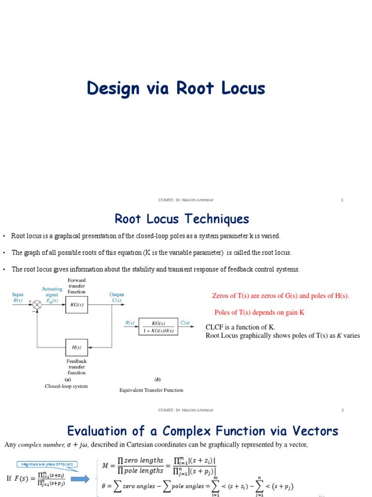 Root Locus Design Techniques | PDF | Control Theory | Zero Of A Function