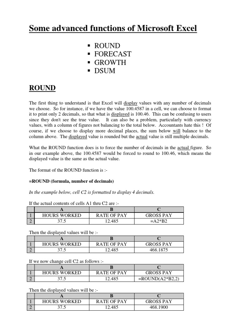 Advanced Excel Formulas | PDF | Microsoft Excel | Analysis