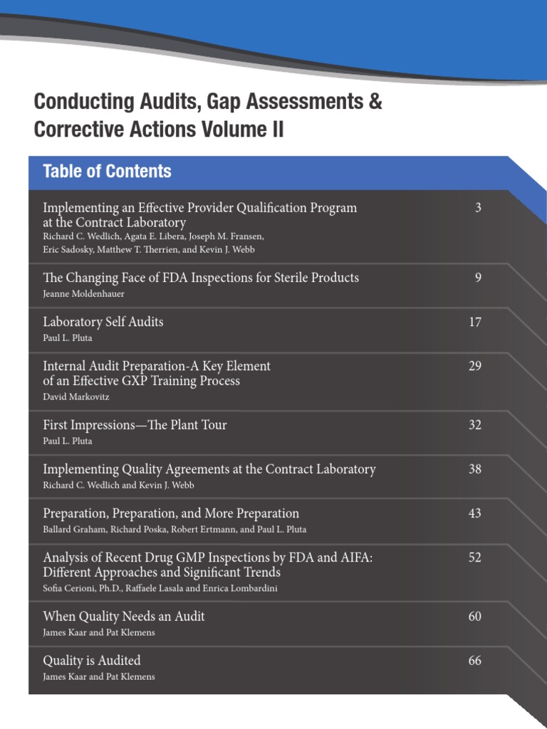 Conducting Audits Gap Assessments Volume II | PDF | Quality Assurance ...