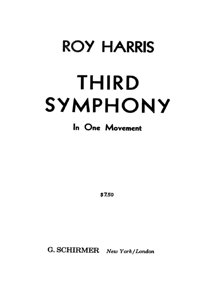 Roy Harris - Symphony No. 3 | PDF