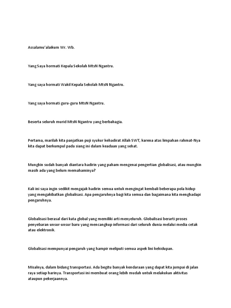 Teks Pidato Pendidikan | PDF