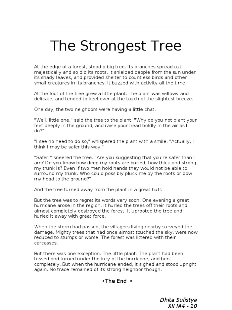 The Strongest Tree's Lesson | PDF