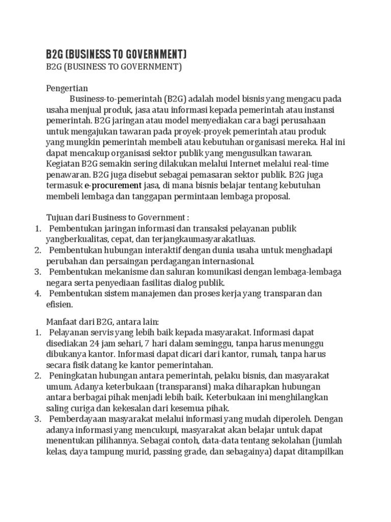 B2G | PDF