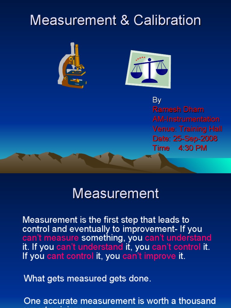 Measurement & Calibration | PDF | Units Of Measurement | Calibration