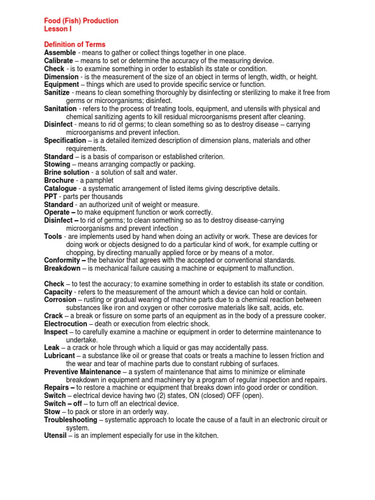 Food Fish Processing Notes | PDF | Fahrenheit | Hazards