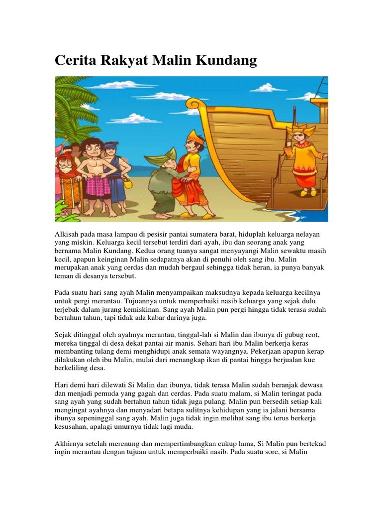 Cerita Rakyat Malin Kundang | PDF