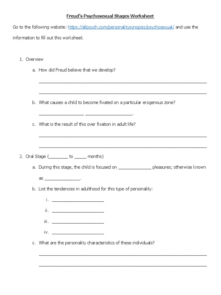 Lesson 2 Worksheets Website | PDF | Psychological Theories ...