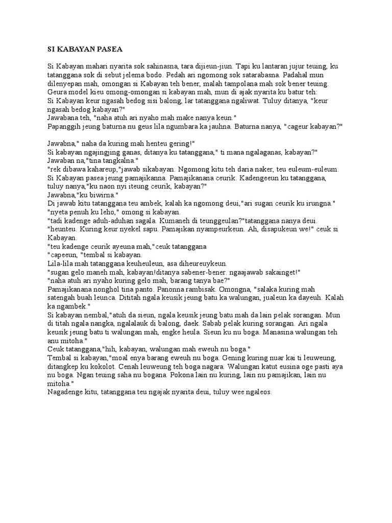Si Kabayan Pasea | PDF
