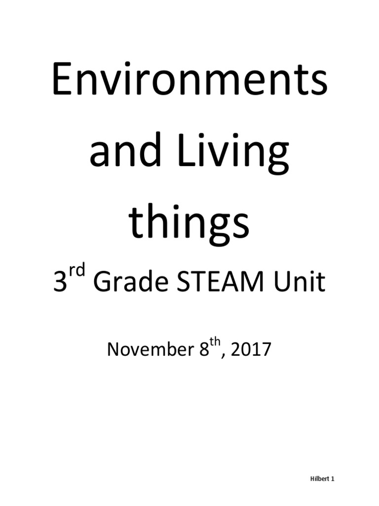 Environments and Living Things Unit | PDF | Attention | Learning Disability