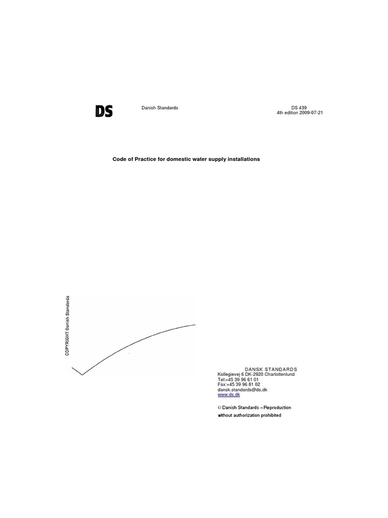 DS439 - EN-Code of Parctise For Domestic Sanitary Installations | PDF ...