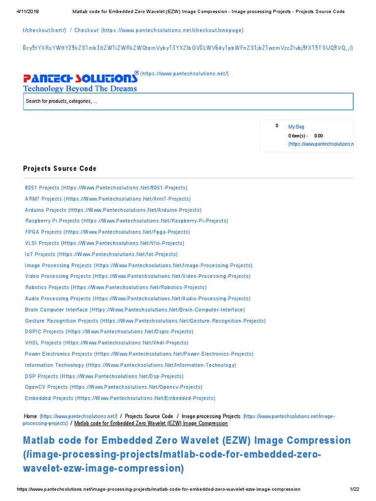 Matlab Code For Embedded Zero Wavelet (EZW) Image Compression - Image Processing Projects ...
