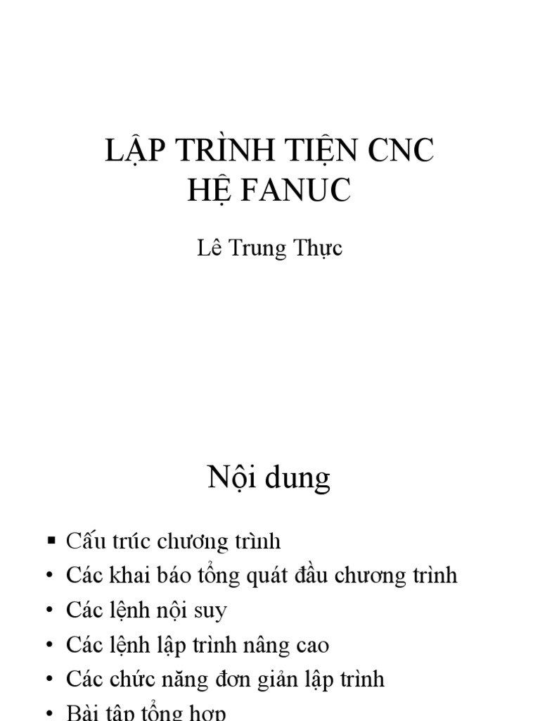Cnc7 Lap Trinh Tien CNC Fanuc 1496 | PDF