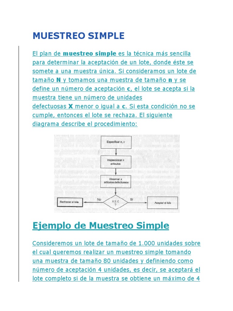 Muestreo Simple y Probabilidad de Aceptación | PDF | Muestreo ...