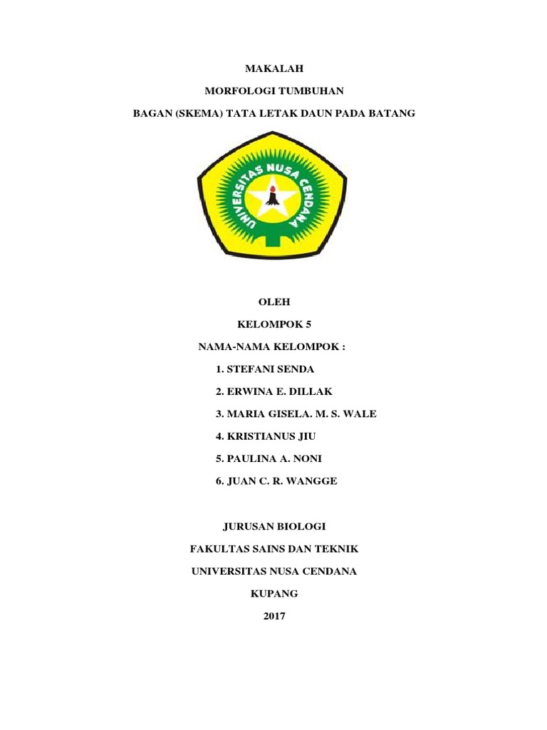 Makalah Bagan Skema Tata Letak Daun Pdf