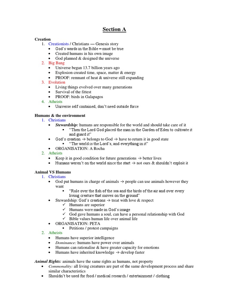 Philosophy & Religious Studies IGCSE Notes | PDF | God In Christianity ...