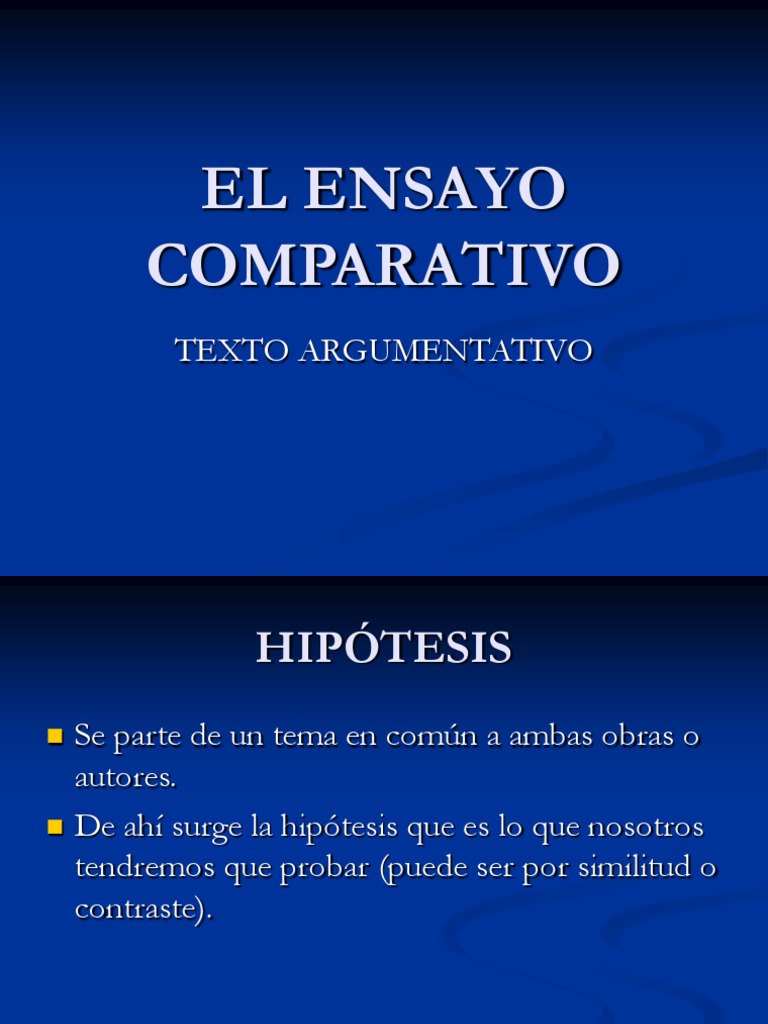 El Ensayo Comparativo | PDF | Ensayos | Comunicación