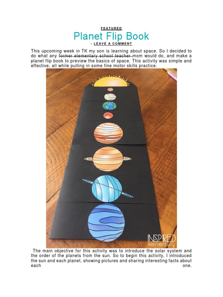 Planet Flip Book Activity Guide | PDF | Planets | Astronomical Objects