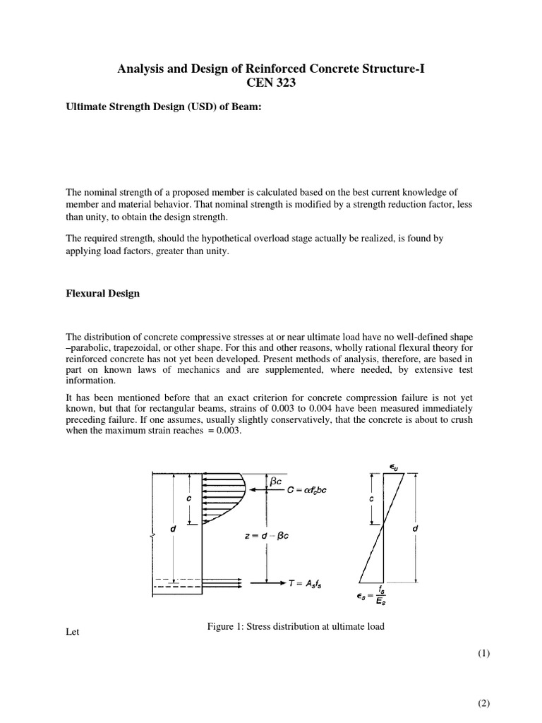 Concrete Beam Design Essentials | PDF | Beam (Structure) | Strength Of ...