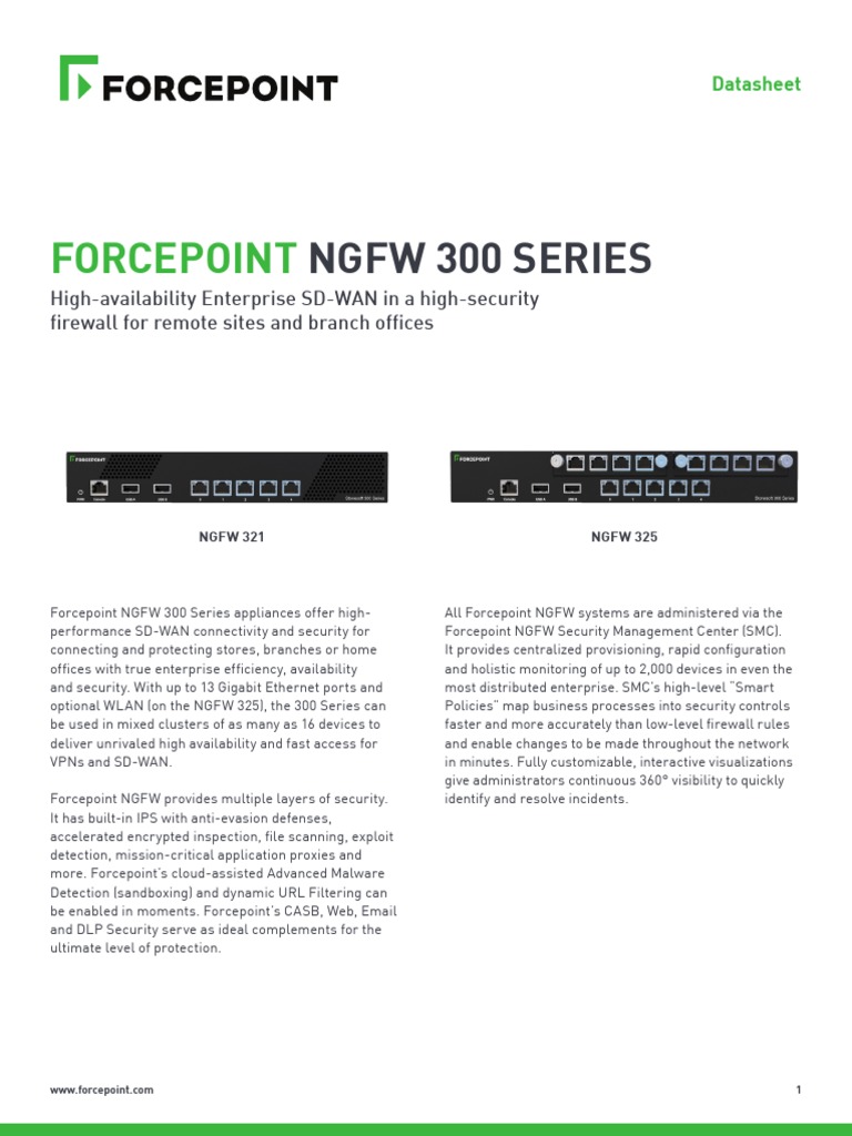 Datasheet Forcepoint NGFW 300 Series en | PDF | Firewall (Computing) | Proxy Server