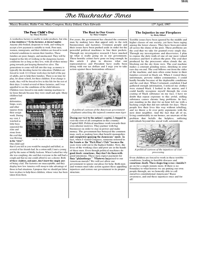 Final Muckraker Newspaper | PDF | Muckraker