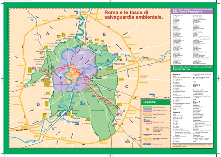 Mappa Fascia Verde Alta Risoluzione Roma | PDF