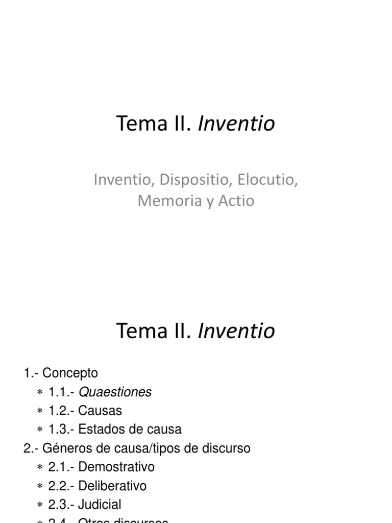 Tema 2. Inventio | PDF | Retórica | Persuasión