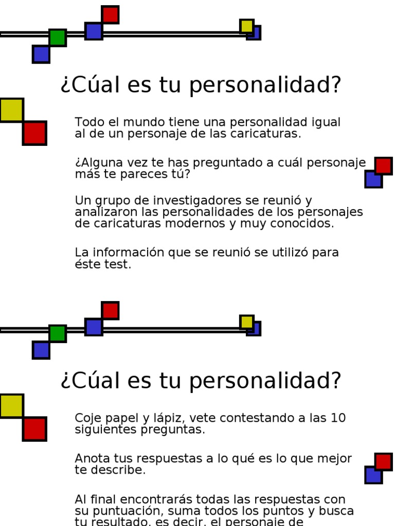 Cual Es Tu Personalidad | PDF | Ocio