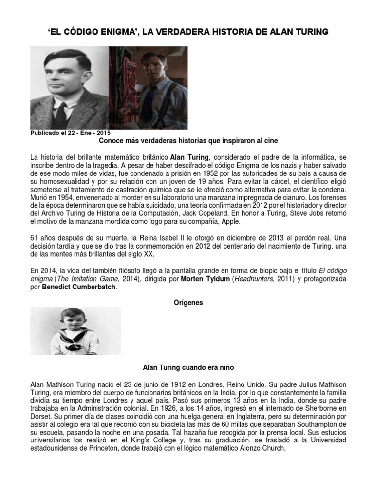 , La Verdadera Historia de Alan Turing | Alan Turing | Matemáticas