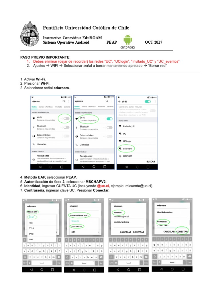 Eduroam - Android PEAP v5 PDF | PDF
