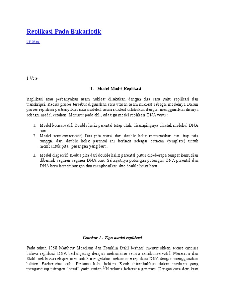 Replikasi Pada Eukariotik | PDF