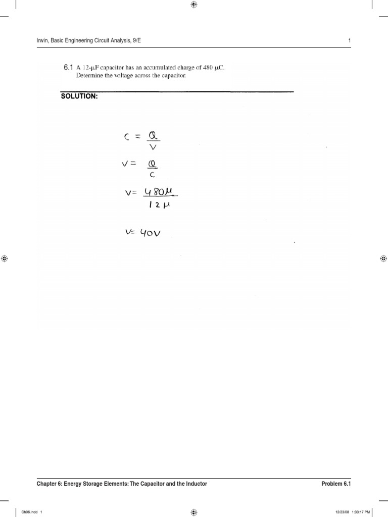 Energy Storage Elements The Capacitor and The Inductor | PDF ...