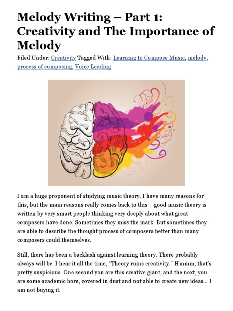 Melody Writing & Creativity Guide | PDF | Creativity | Harmony