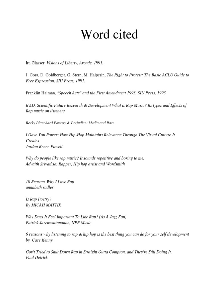 Word Cited | PDF