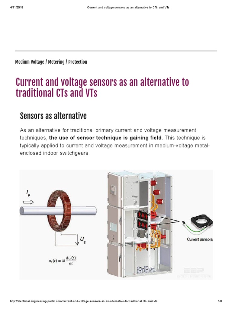 Current and Voltage Sensors As An Alternative To CTs and VTs | PDF ...