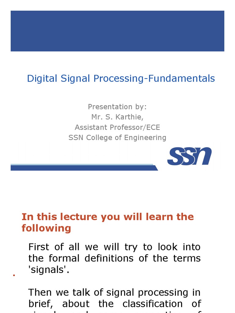 DSP An Introduction | PDF | Discrete Time And Continuous Time | Digital Signal Processing