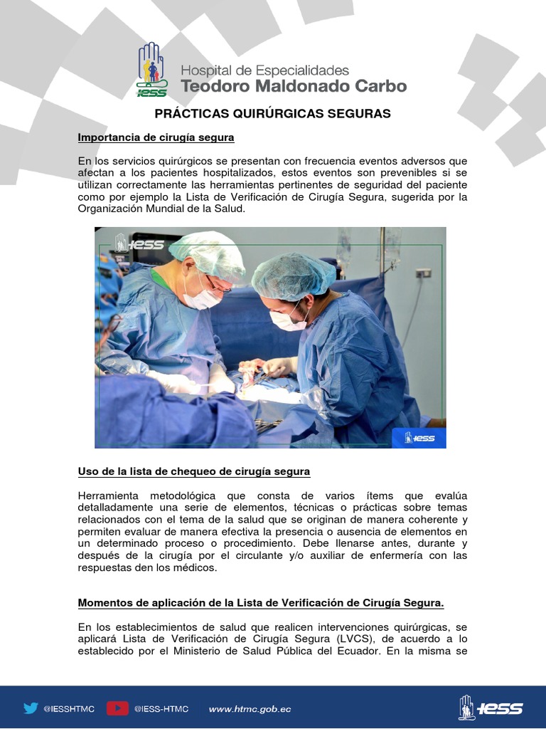 Cirugía Segura Pdf Cirugía Anestesia