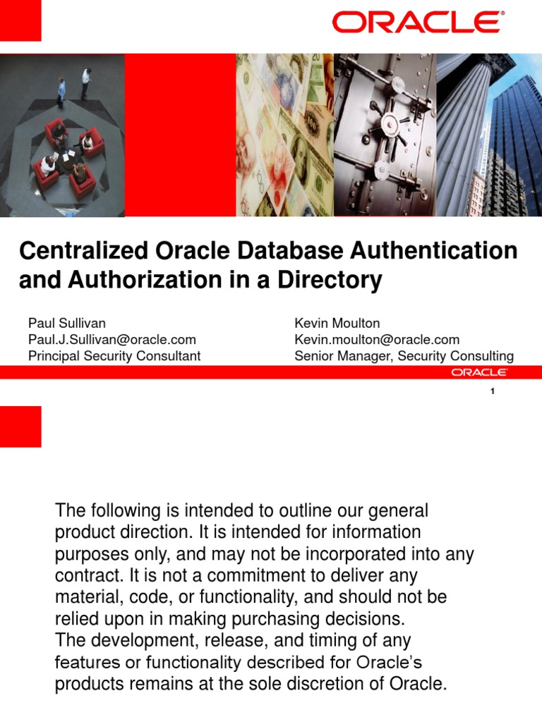 Centralized Oracle Database Authentication and Authorization in A ... Centralized Oracle Database Authentication and Authorization in A ...