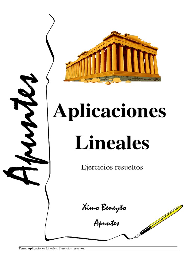 Problemes Aplicacions Lineals 2016 PDF | PDF | Mapa lineal | Espacio ...