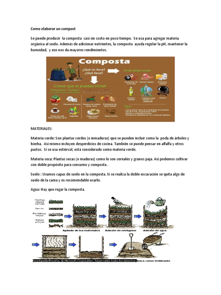 Como elaborar un compost