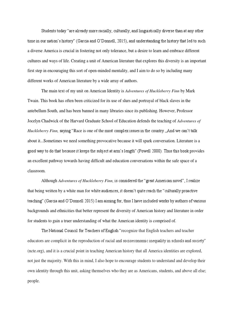 Unit Plan Rationale | PDF | History