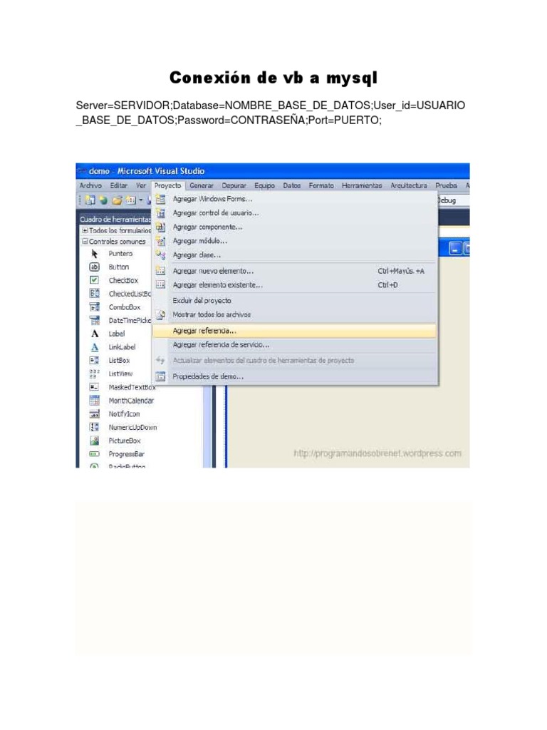 Conexión de VB A Mysql | PDF